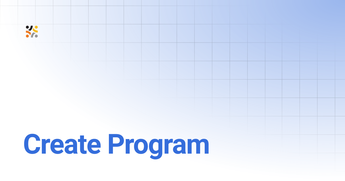 Create Program | OpenG2P Docs Create Program | OpenG2P Docs