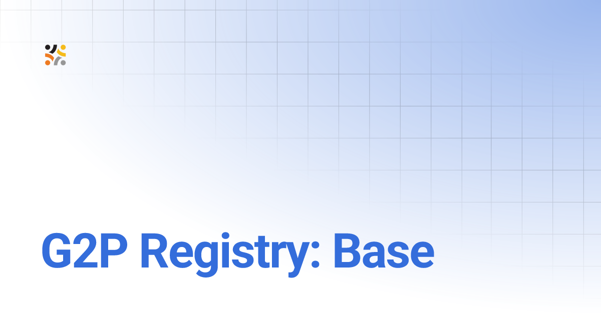 G2P Registry: Base | OpenG2P Docs