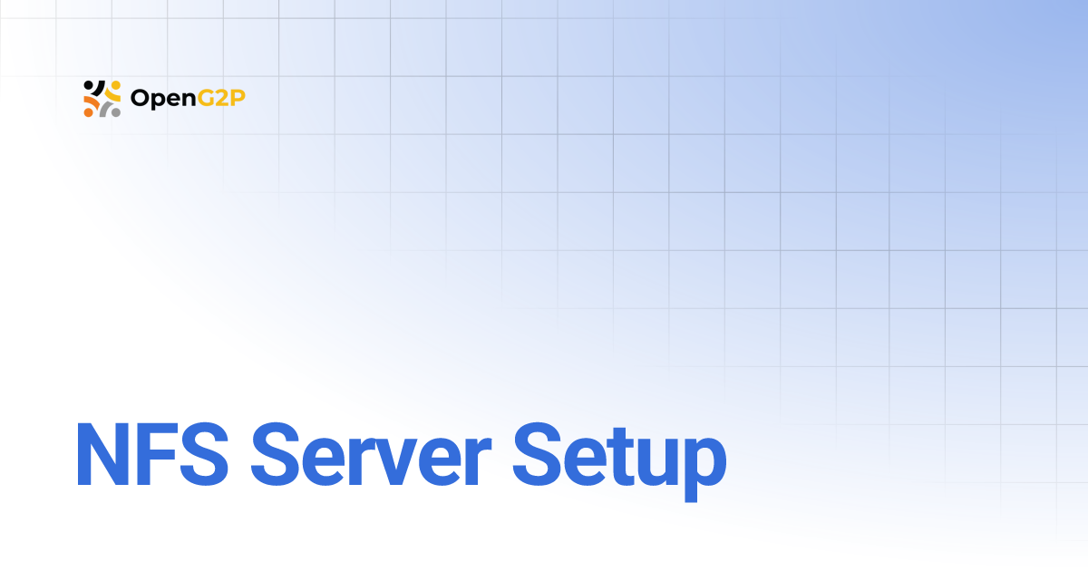 Nfs Server Setup Openg2p Docs