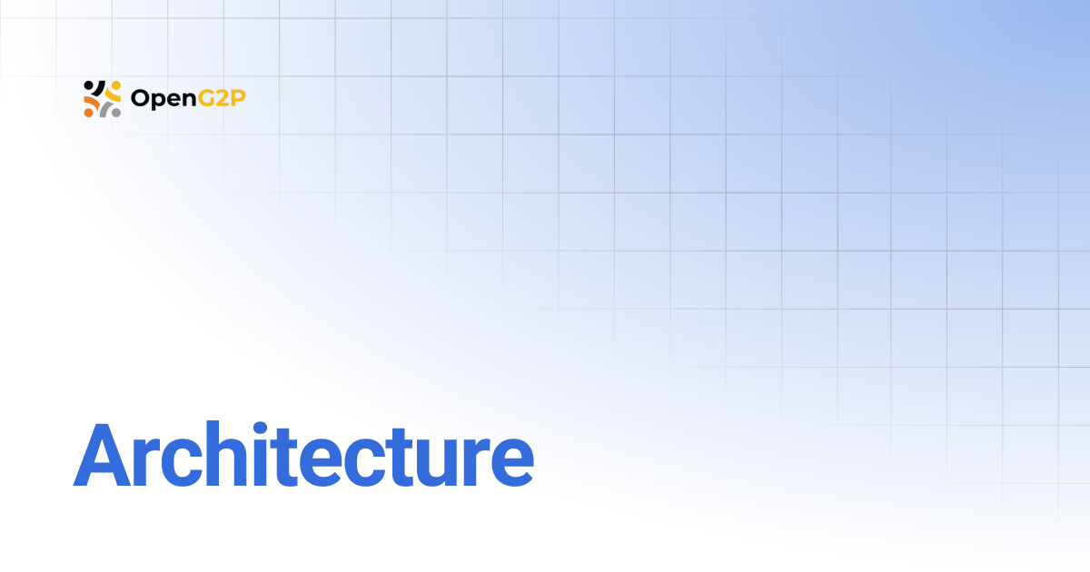 Architecture | OpenG2P Docs