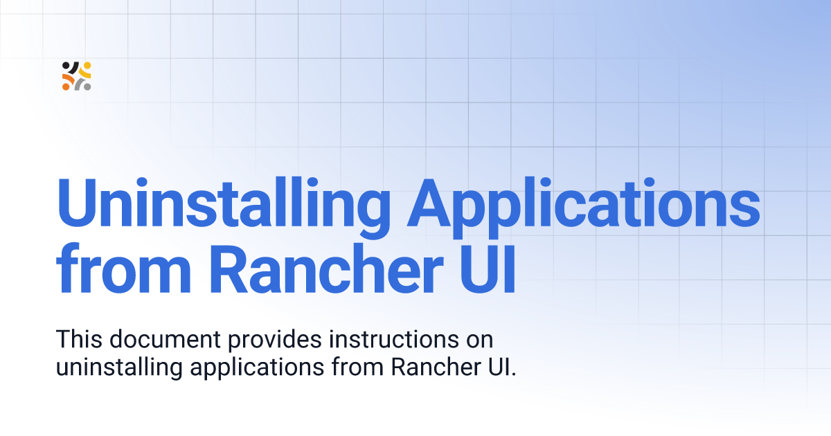 Uninstalling Applications from Rancher UI | OpenG2P Docs