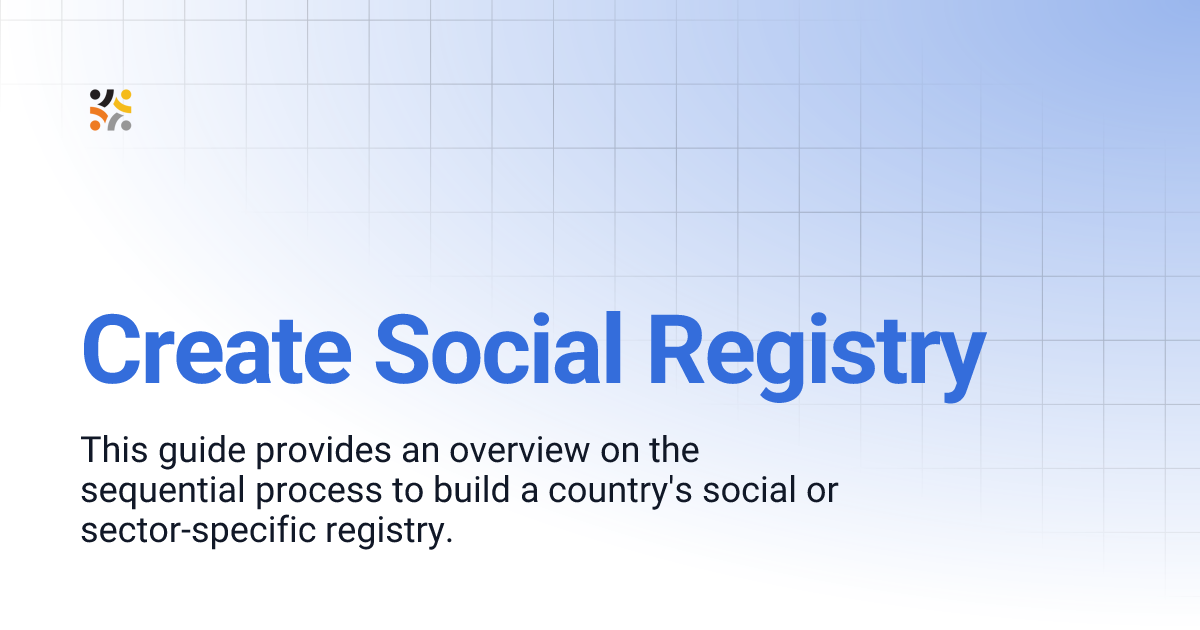 Create Social Registry | OpenG2P Docs