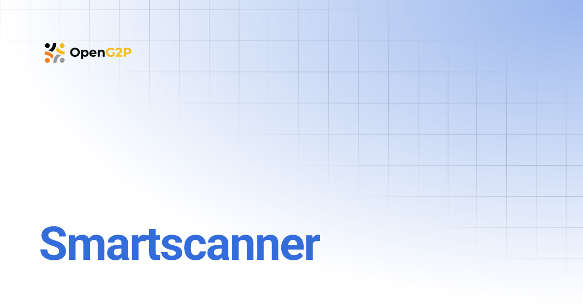 Smartscanner | OpenG2P Docs