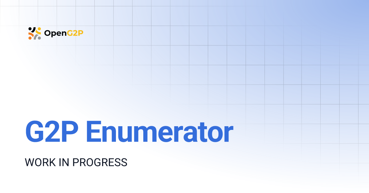 G2P Enumerator | OpenG2P Docs