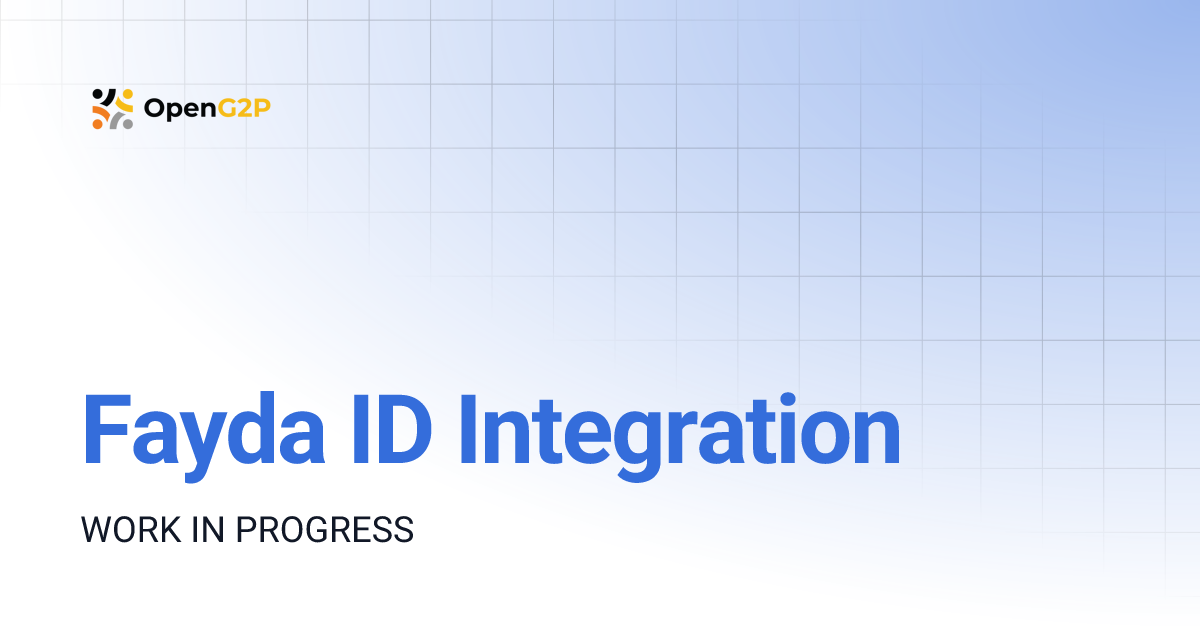 Fayda ID Integration | OpenG2P Docs