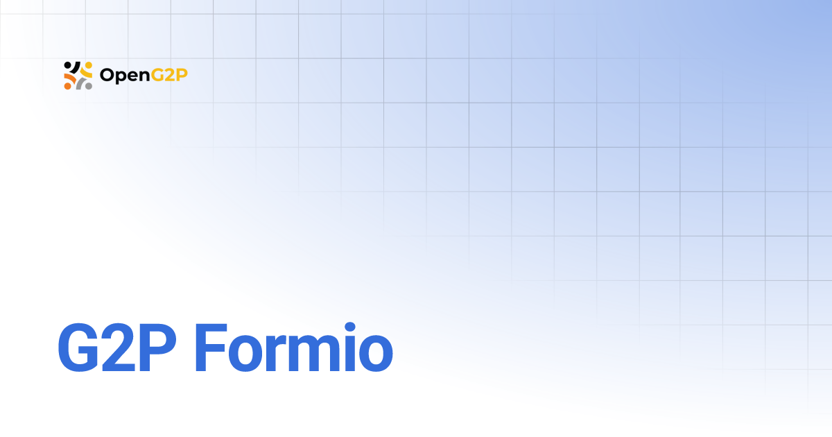 G2P Formio | OpenG2P Docs